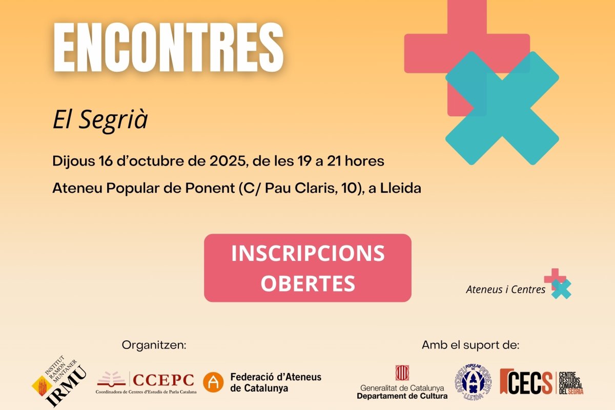El Segrià acull una nova sessió dels “Encontres” de centres d’estudis i ...